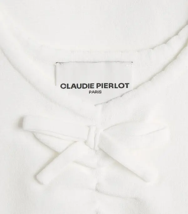 Claudie Pierlot Knit Tank Top With Bow Detail