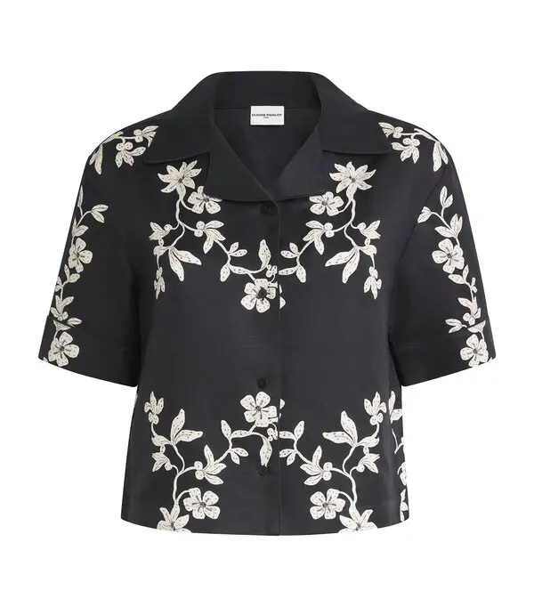 Claudie Pierlot Cropped Floral Shirt