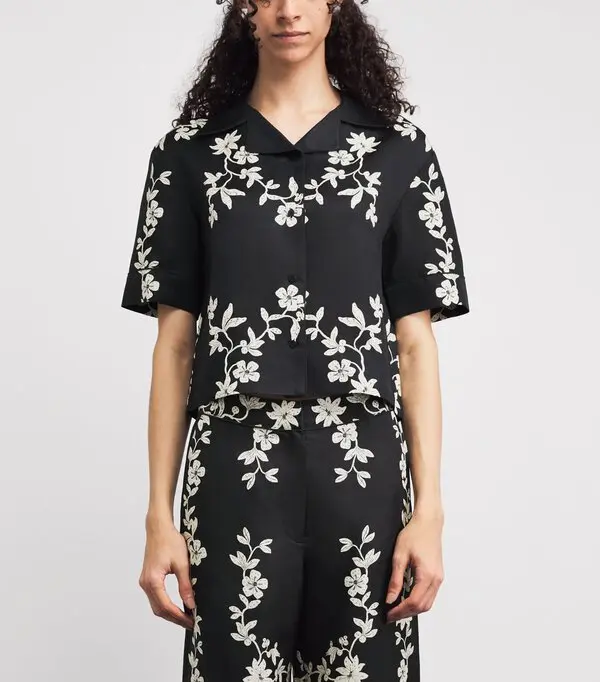 Claudie Pierlot Cropped Floral Shirt