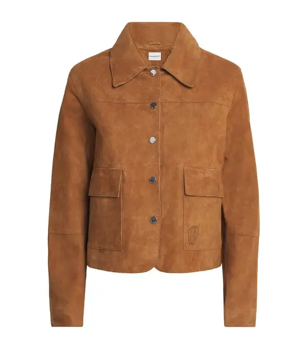 Claudie Pierlot Suede Shirt Jacket - Brown