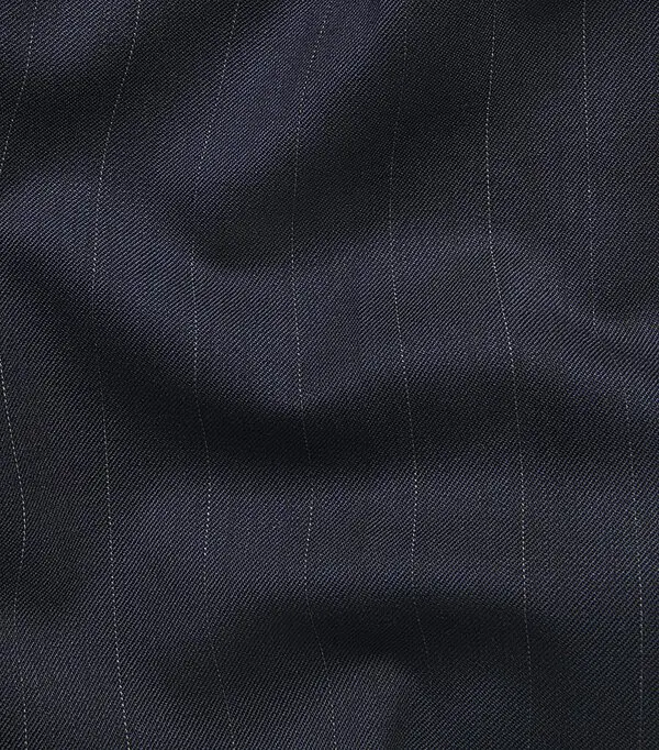 Maje Wool-blend Pinstripe Wide-leg Trousers - Blue
