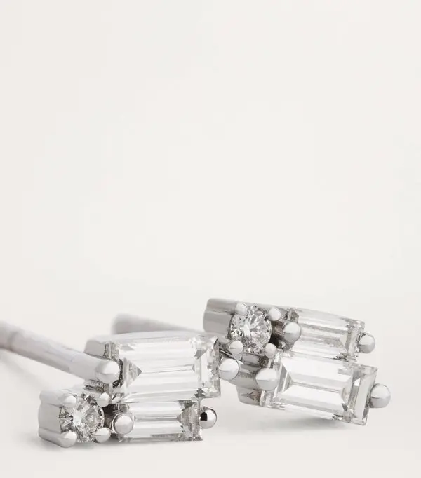 SUZANNE KALAN Gold And Diamond Bold Burst Stud Earrings