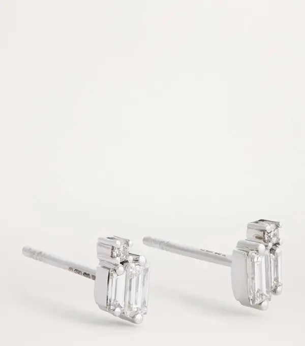 SUZANNE KALAN Gold And Diamond Bold Burst Stud Earrings