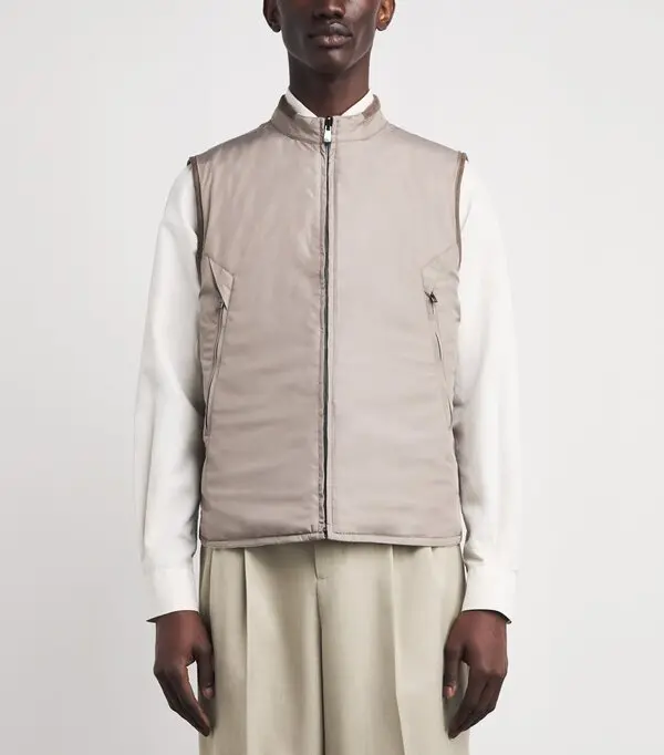 Corneliani Reversible Padded Gilet - Grey
