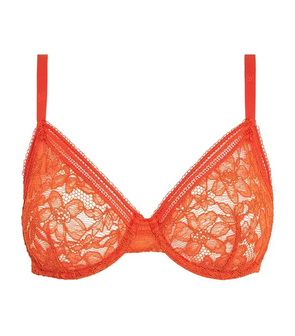 Wolford Graphic Lace Underwired Bra - Red