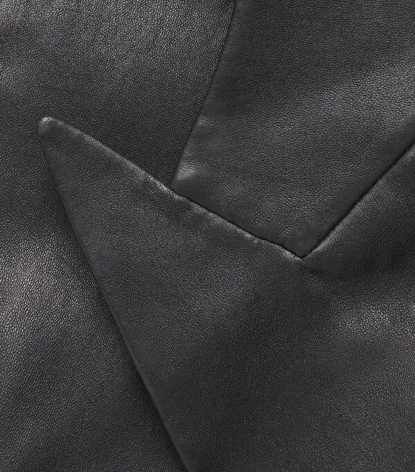 FRAME Leather Peak Lapel Blazer