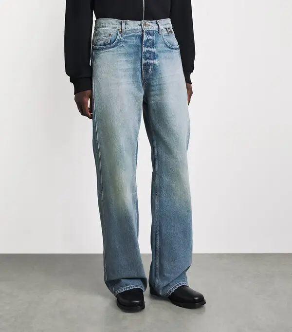 Rhude Traxedo Relaxed Jeans - White