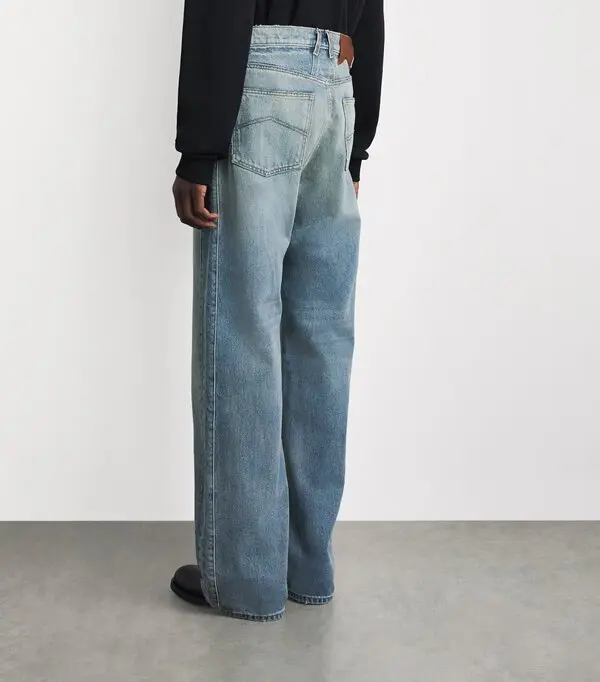 Rhude Traxedo Relaxed Jeans - White