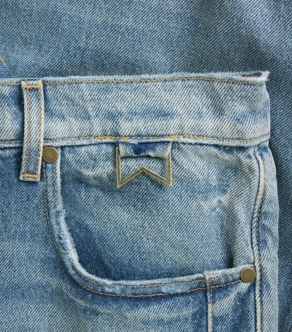 Rhude Traxedo Relaxed Jeans - White