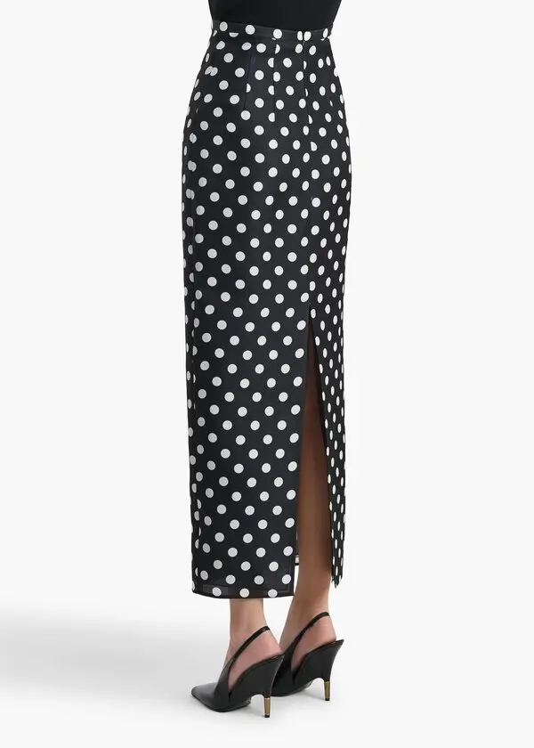 Khaite Winton Polka Dot Skirt