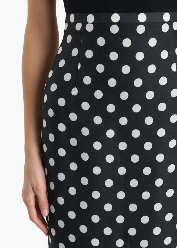 Khaite Winton Polka Dot Skirt