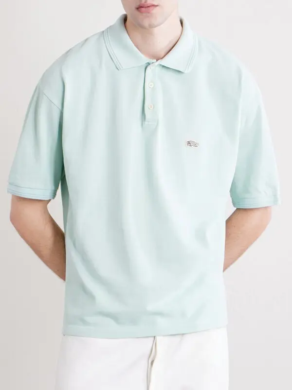 Visvim Mondo Logo-embroidered Cotton-piqué Polo Shirt