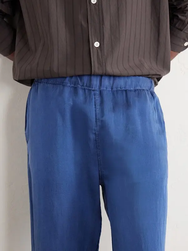 REMI RELIEF Straight-leg Silk And Cotton-blend Trousers