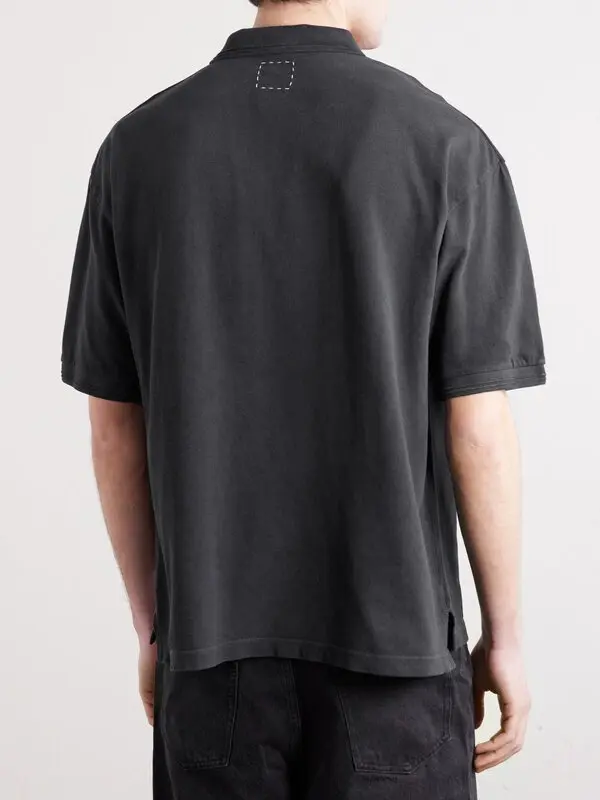 Visvim Mondo Logo-embroidered Cotton-piqué Polo Shirt