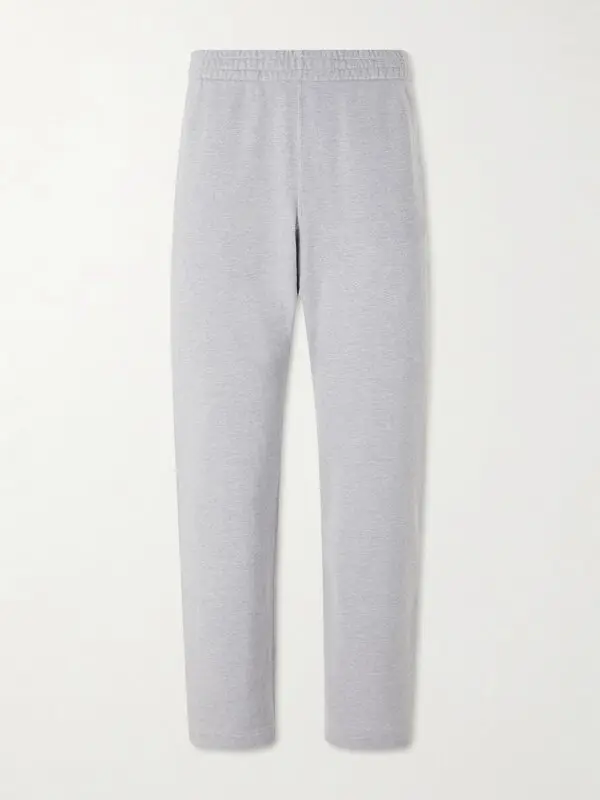 REMI RELIEF Straight-leg Cotton-jersey Sweatpants - Gray
