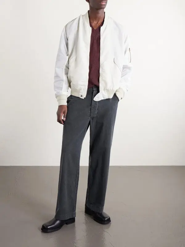 REMI RELIEF Straight-leg Cotton-twill Trousers