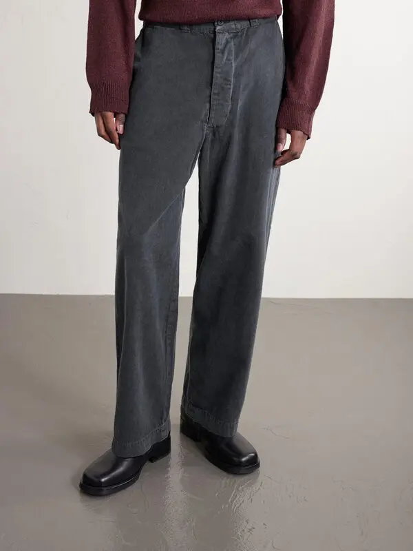 REMI RELIEF Straight-leg Cotton-twill Trousers