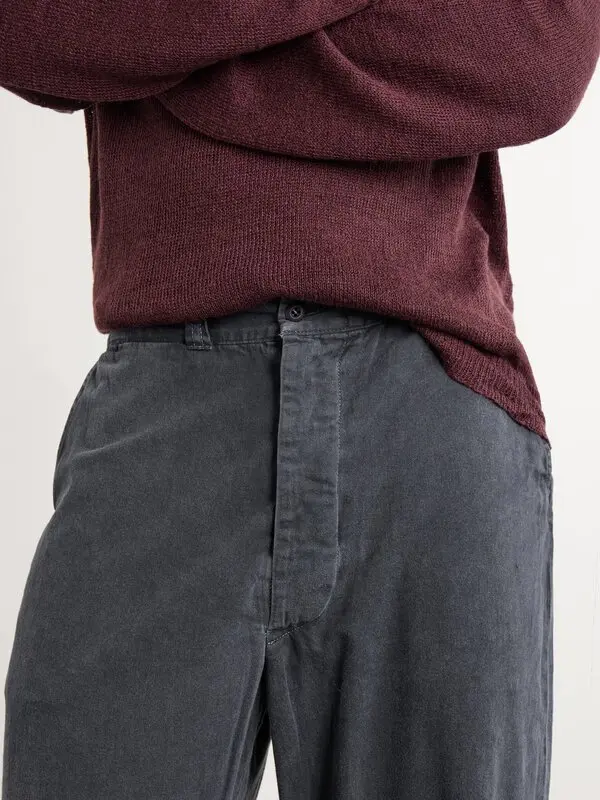 REMI RELIEF Straight-leg Cotton-twill Trousers