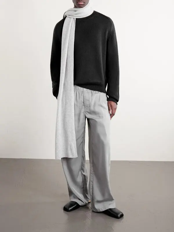 Our Legacy Knitted Cotton Crewneck Sweater - Black