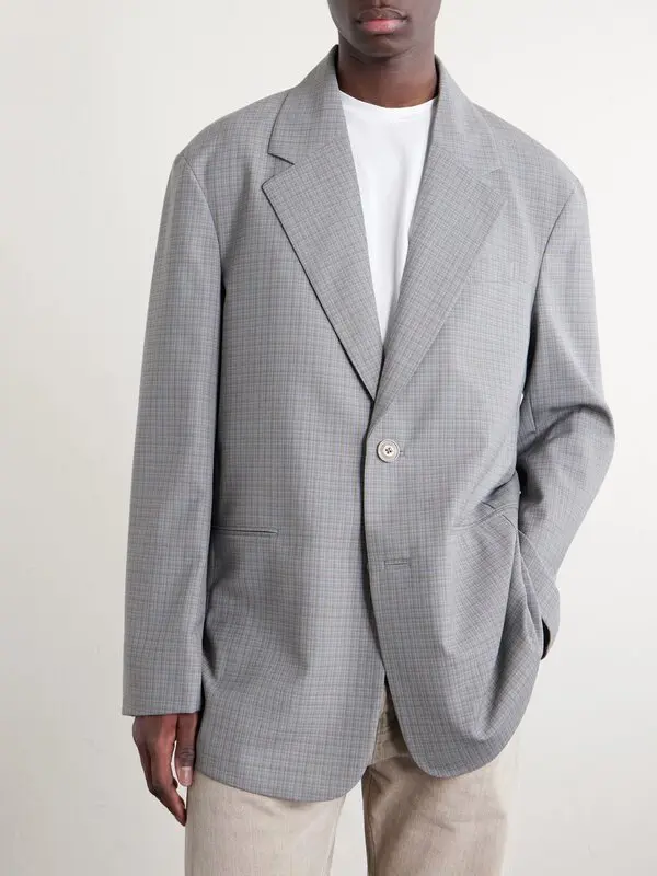 Our Legacy Industry Checked Grain De Poudre Blazer