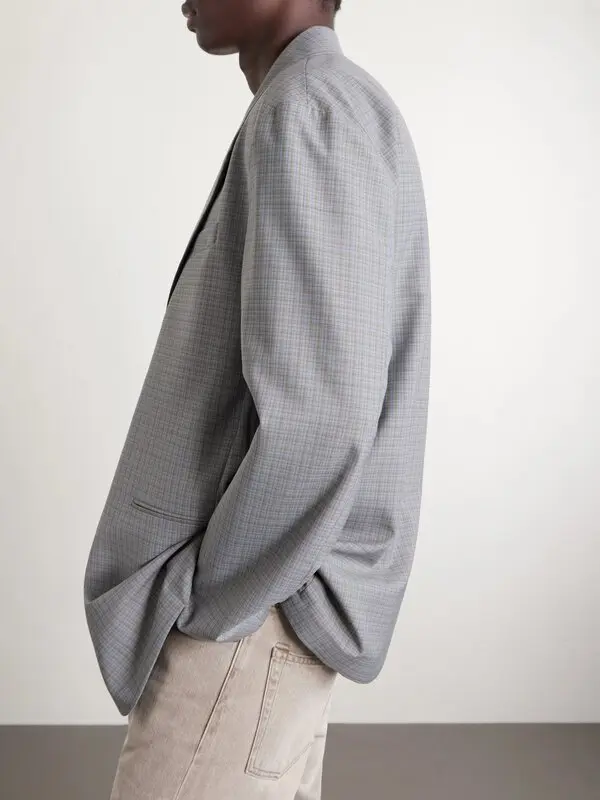 Our Legacy Industry Checked Grain De Poudre Blazer