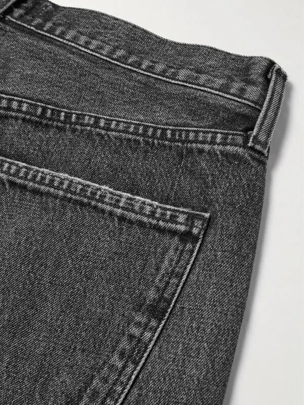 AGOLDE Anson Straight-leg Denim Shorts - Black
