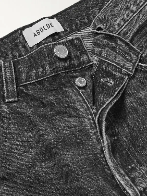 AGOLDE Anson Straight-leg Denim Shorts - Black
