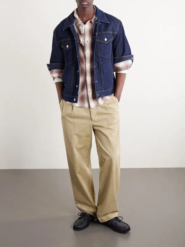 CORRIDOR Driftwood Checked Cotton Shirt