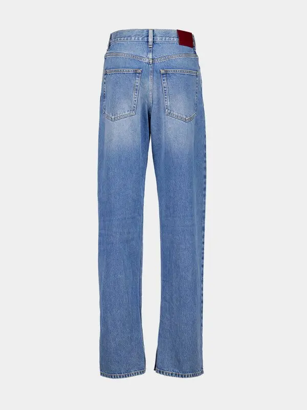Gucci Light Wash Denim Pant With Label