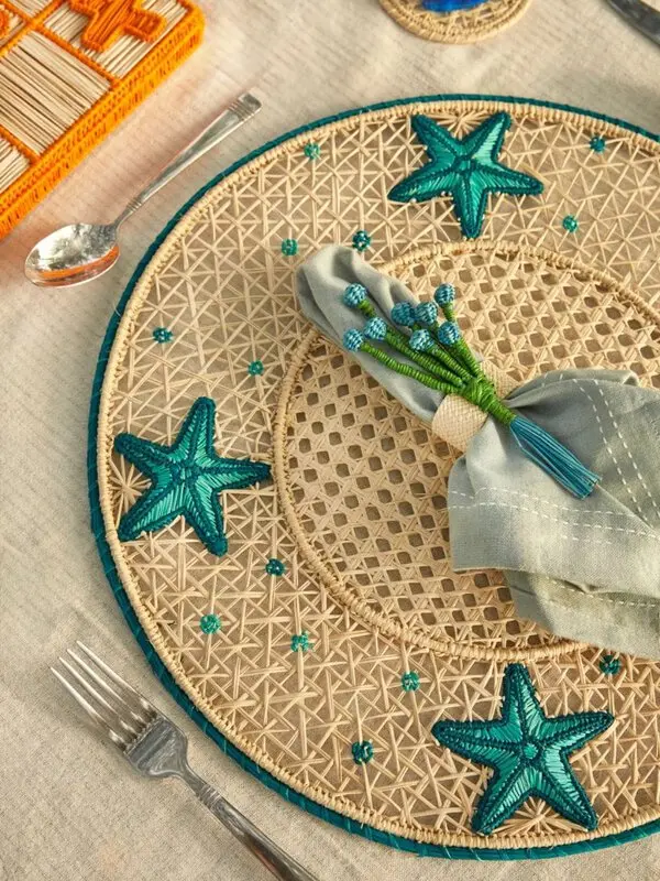 Coro Cora Starfish Placemat - Blue