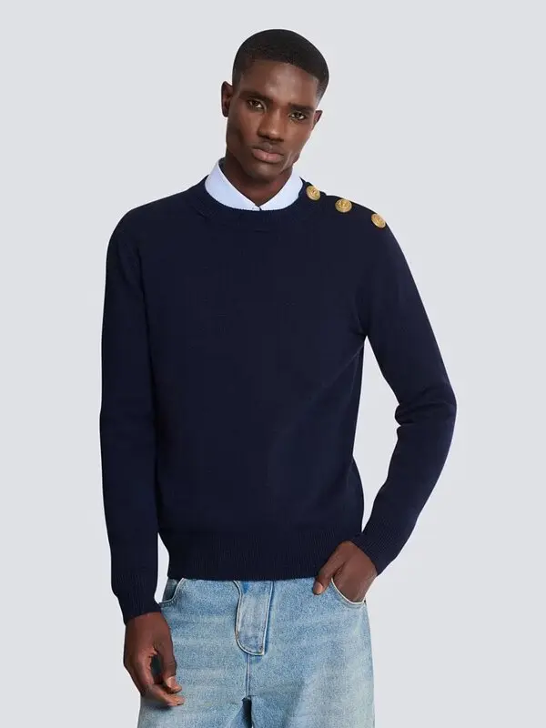 Balmain Knit Jumper - Blue
