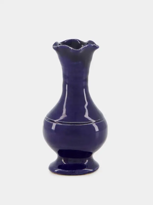 CASA LOPEZ Ceramic Soliflore Vase - Blue