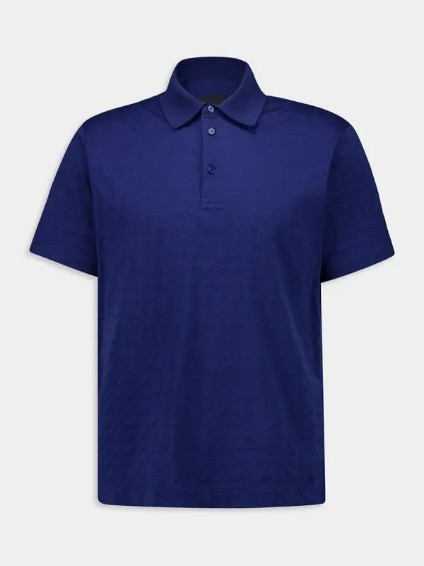Givenchy Saphir 4g-jacquard Polo Shirt - Blue