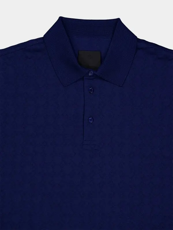 Givenchy Saphir 4g-jacquard Polo Shirt - Blue