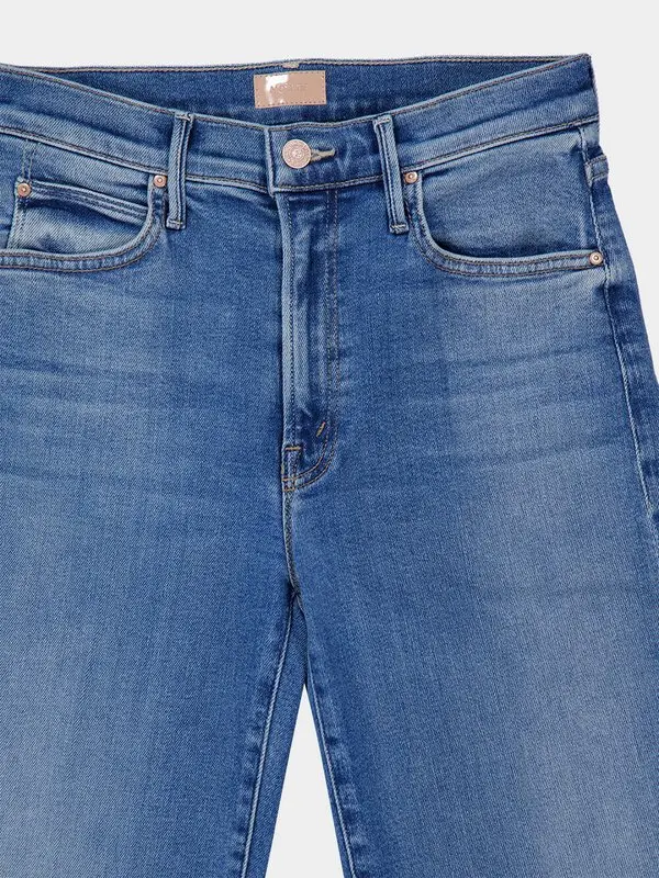 MOTHER The Kick It High-rise Straight Jeans - Blue