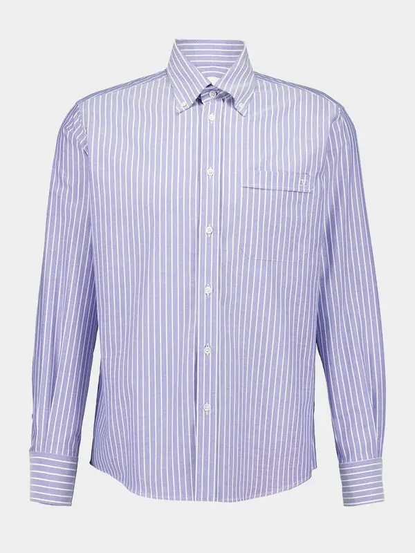 Valentino Garavani Vlogo Embroidered Cotton Shirt