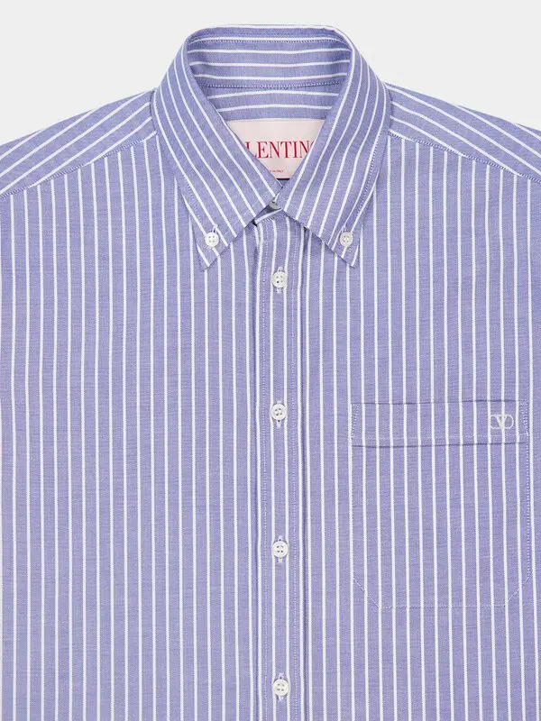 Valentino Garavani Vlogo Embroidered Cotton Shirt