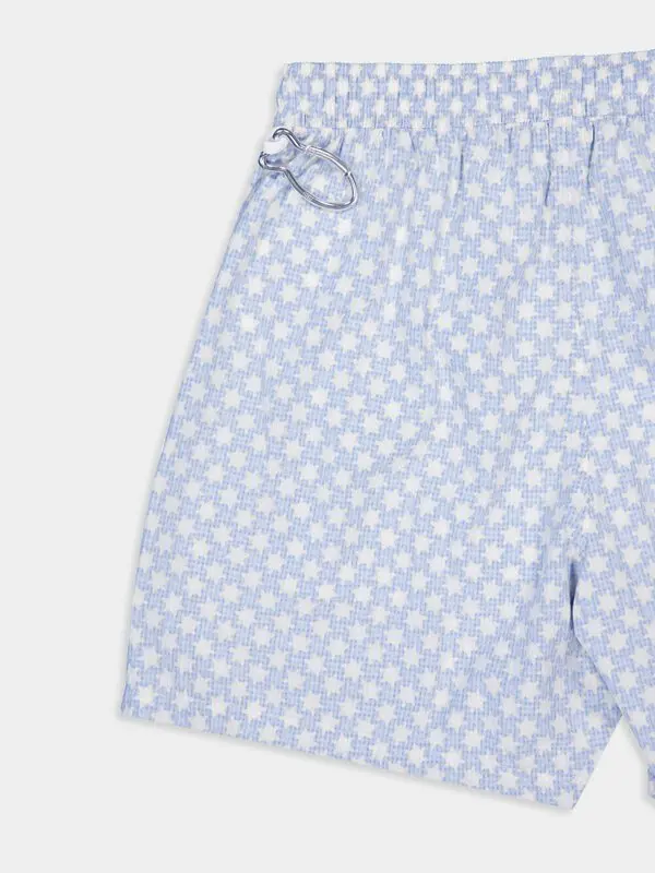 Fedeli Madeira Sakar Stamp Woven Swim Shorts - Blue
