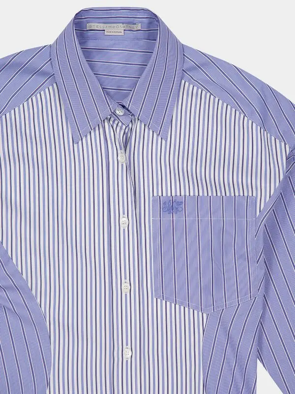 Stella McCartney Light Mixed Stripe Mini Dress - Blue