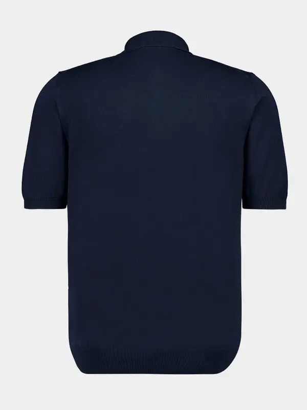 Boglioli Navy Regular-fit Cotton Polo - Blue