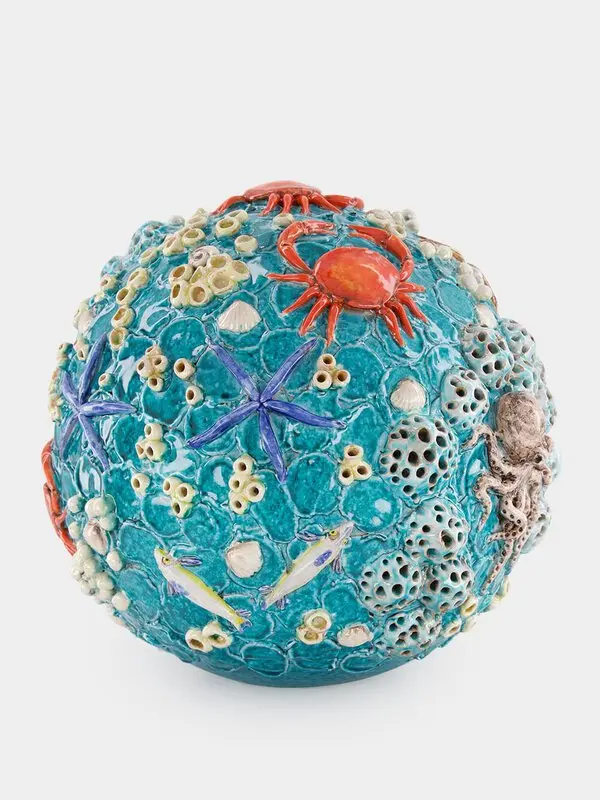 CERAMICA ND DOLFI Decorative Sea Life Ceramic Sphere