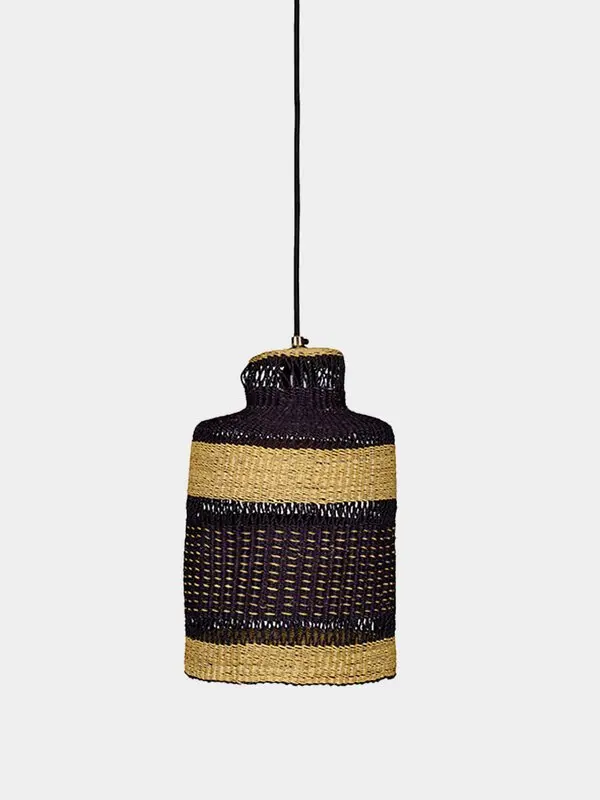 GOLDEN EDITIONS Woven Straw Pendant Lamp - Blue