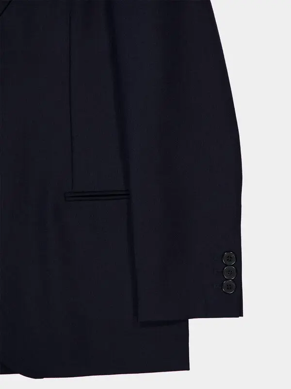 Prada Virgin Wool Single-breasted Blazer - Blue
