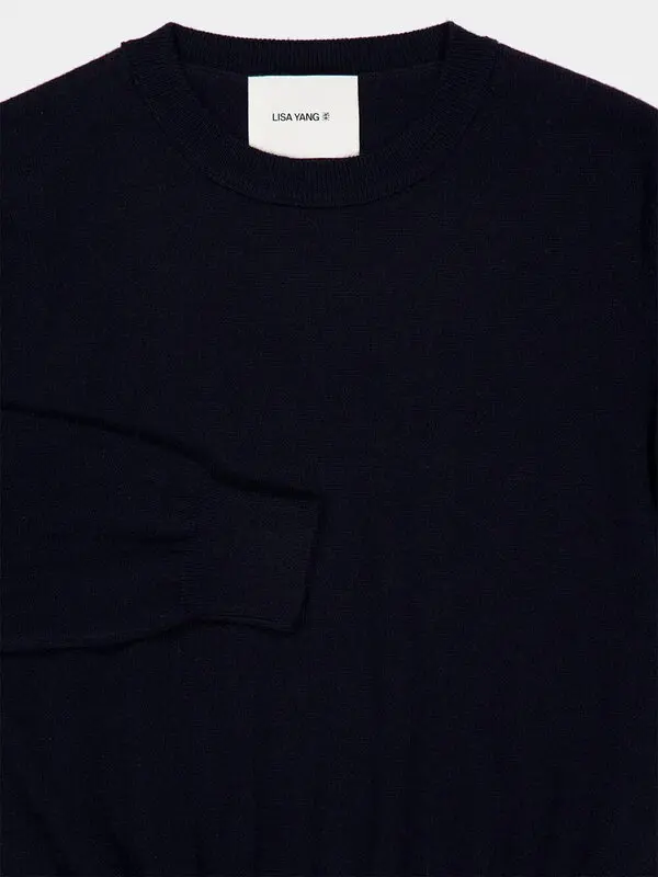 LISA YANG Greer Knitted Cashmere Sweater - Blue