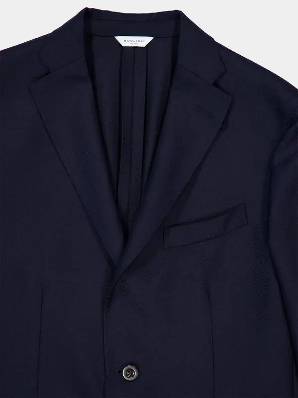 Boglioli Virgin Wool Two-button Blazer - Blue