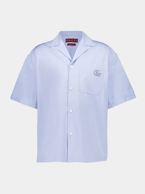 Gucci Light Cotton Poplin Shirt With Embroidery