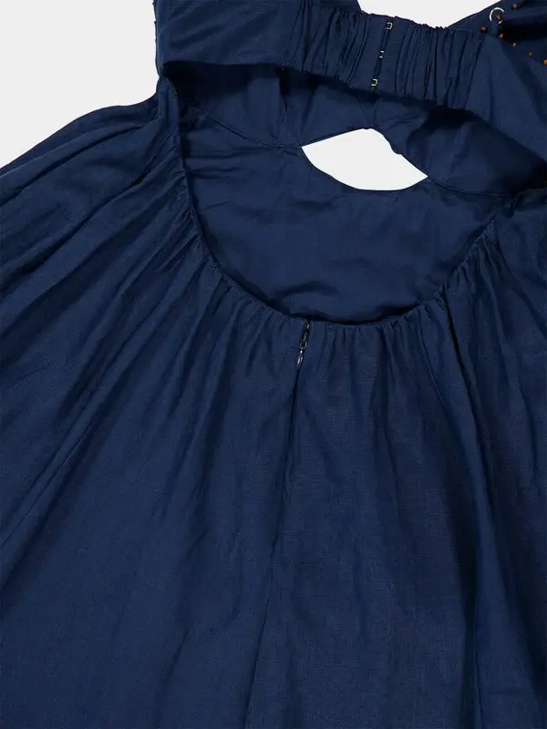 Zimmermann Ascension Twist Front Linen Dress