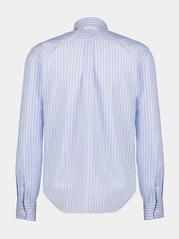 Prada Sky And White Striped Cotton Shirt