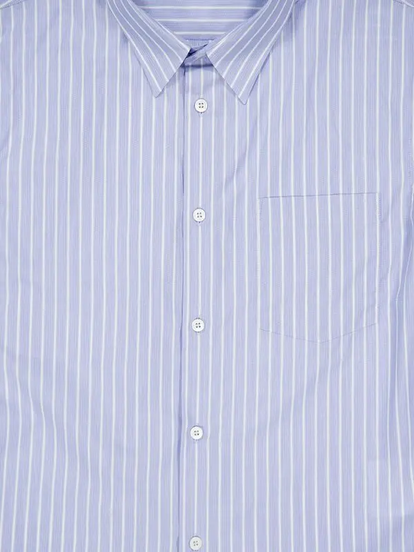 Prada Sky And White Striped Cotton Shirt