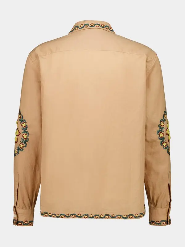 BAZISZT Taupe Nali Shirt - Brown